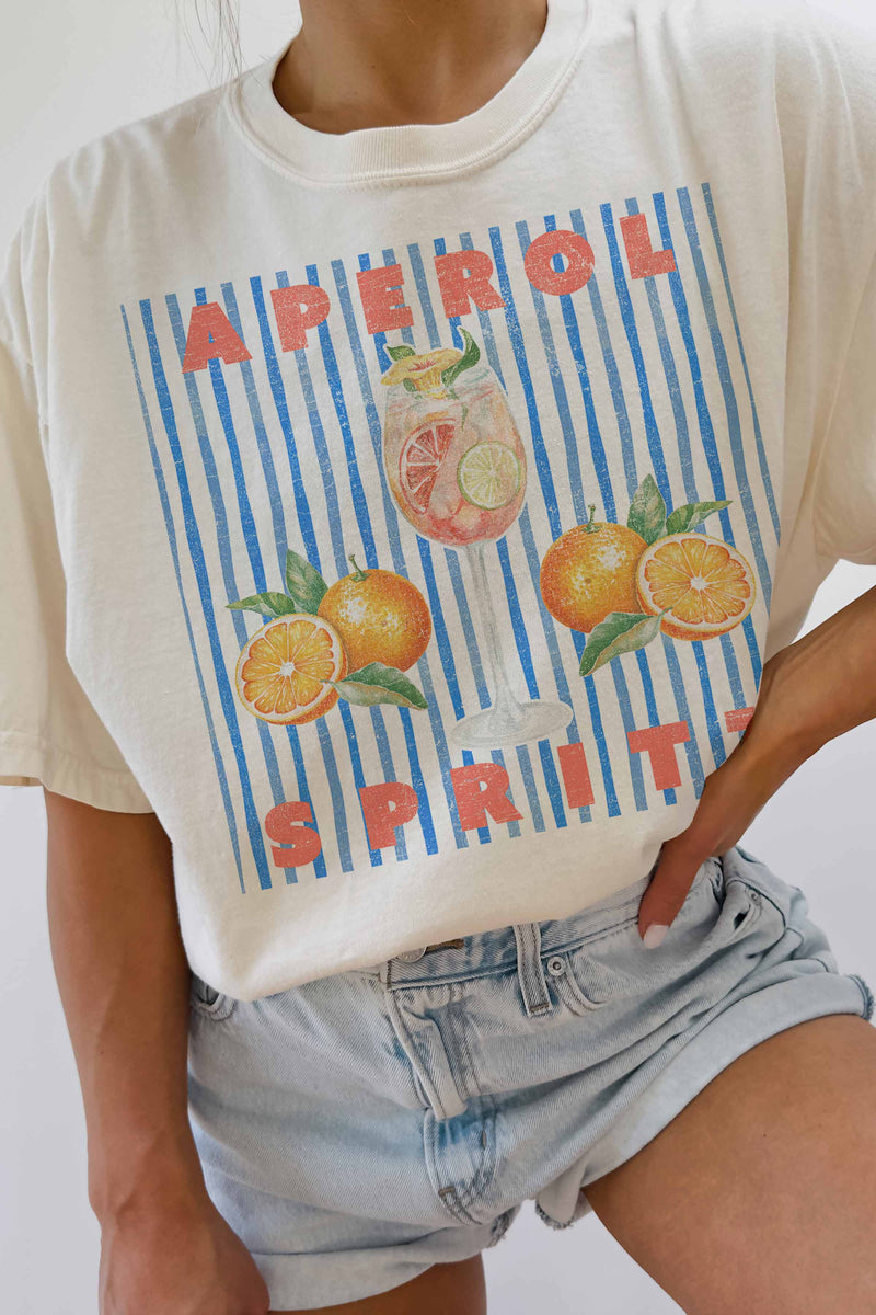 Aperol Spritz Oversized Tee – Miss Scarlett Boutique