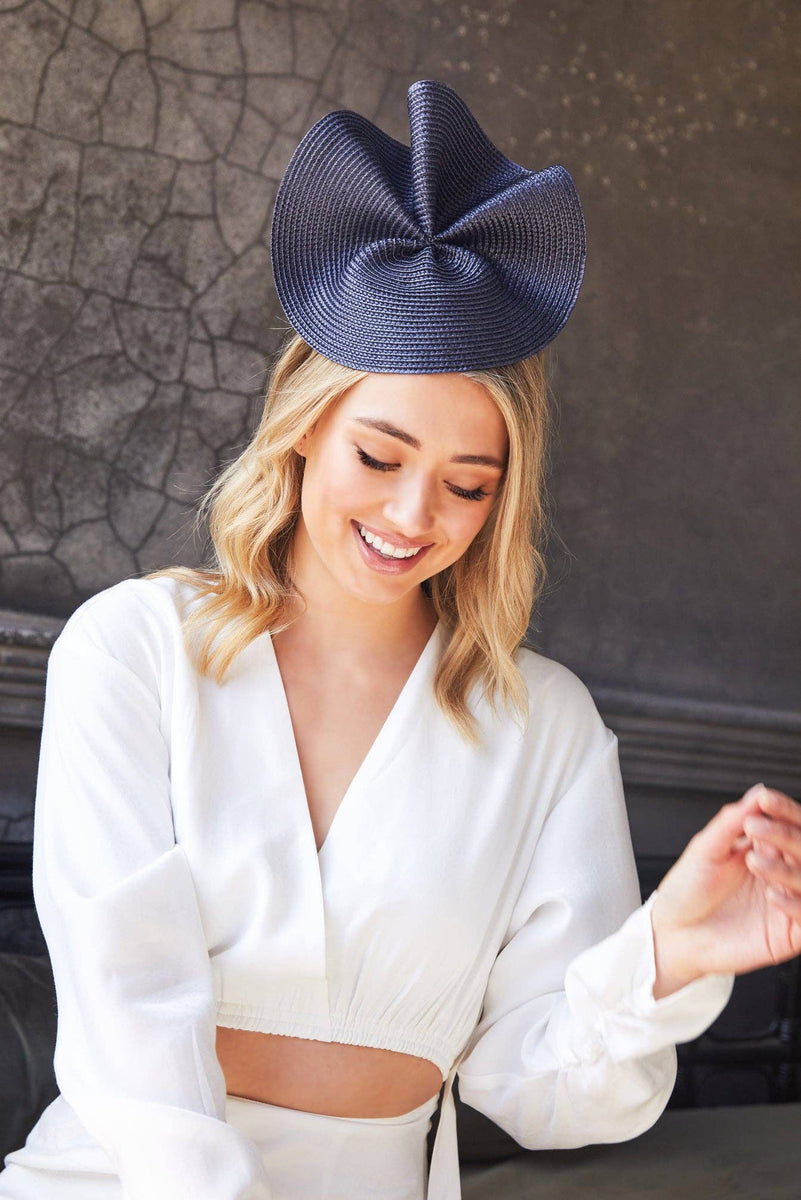 Morgan & Taylor - Zaria Fascinator in Navy – Miss Scarlett Boutique